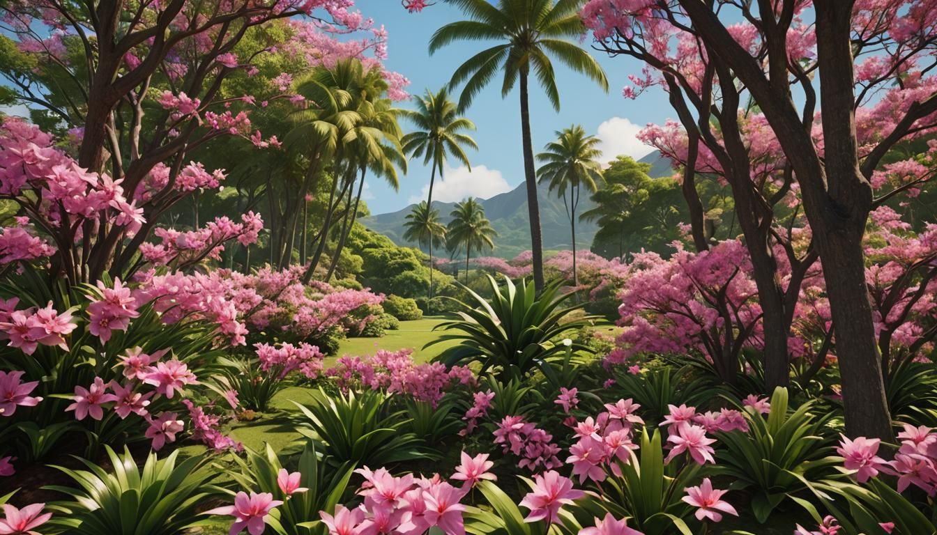 Build a Prompt Challenge - Hawaii, Spring, pink 🌺🌴 ultrarealistic ...