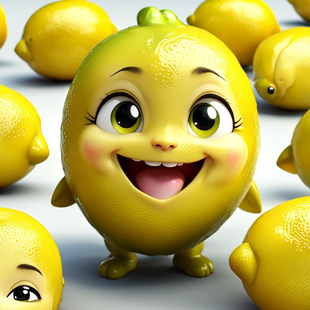 Cute Lemon (B) - AI Generated Artwork - NightCafe Creator
