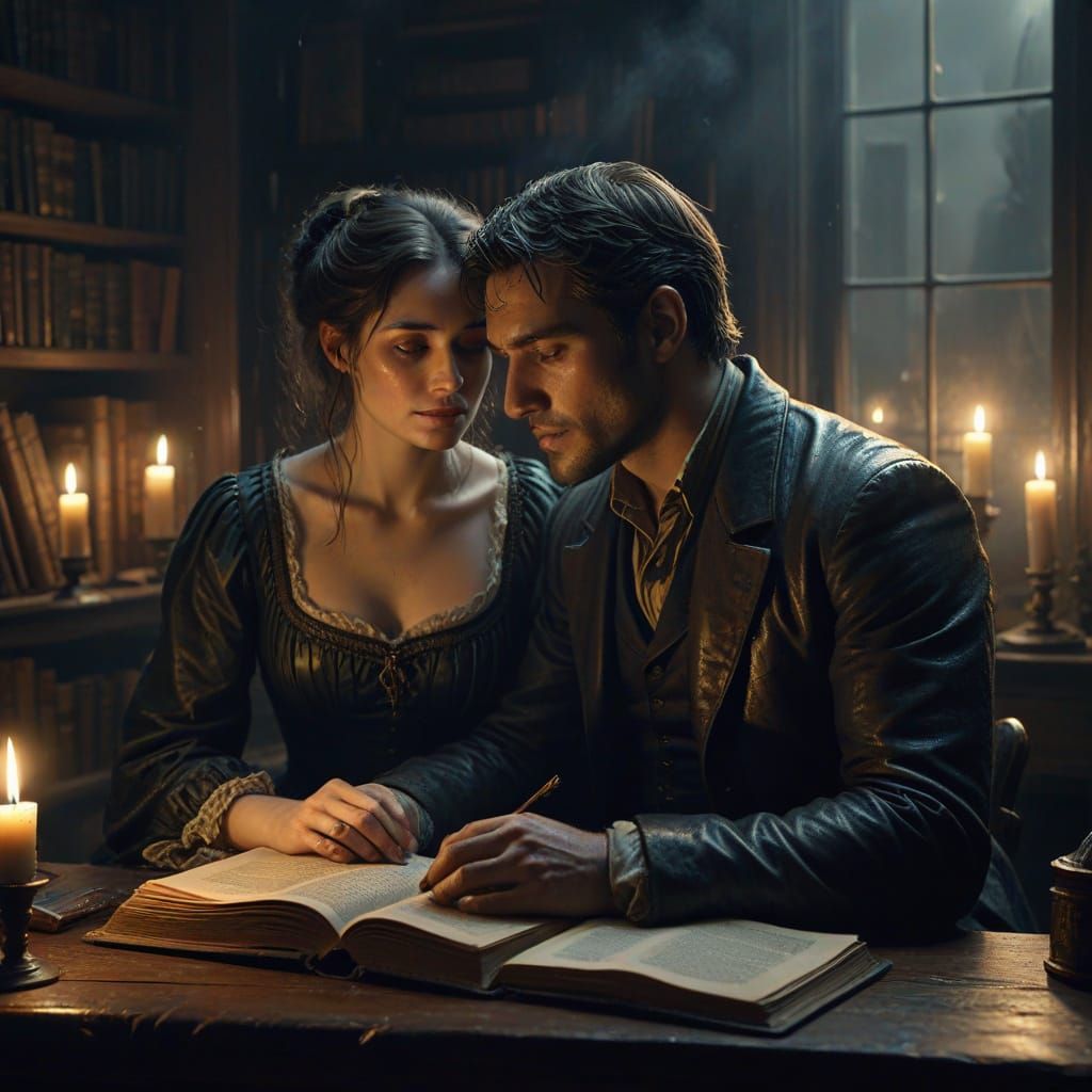 A Haunting Portrait of Love and Admiration - AI Art