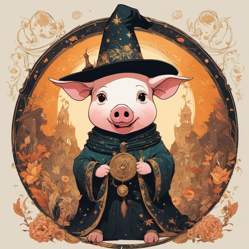 Pig Mage - AI Generated Artwork - NightCafe Creator