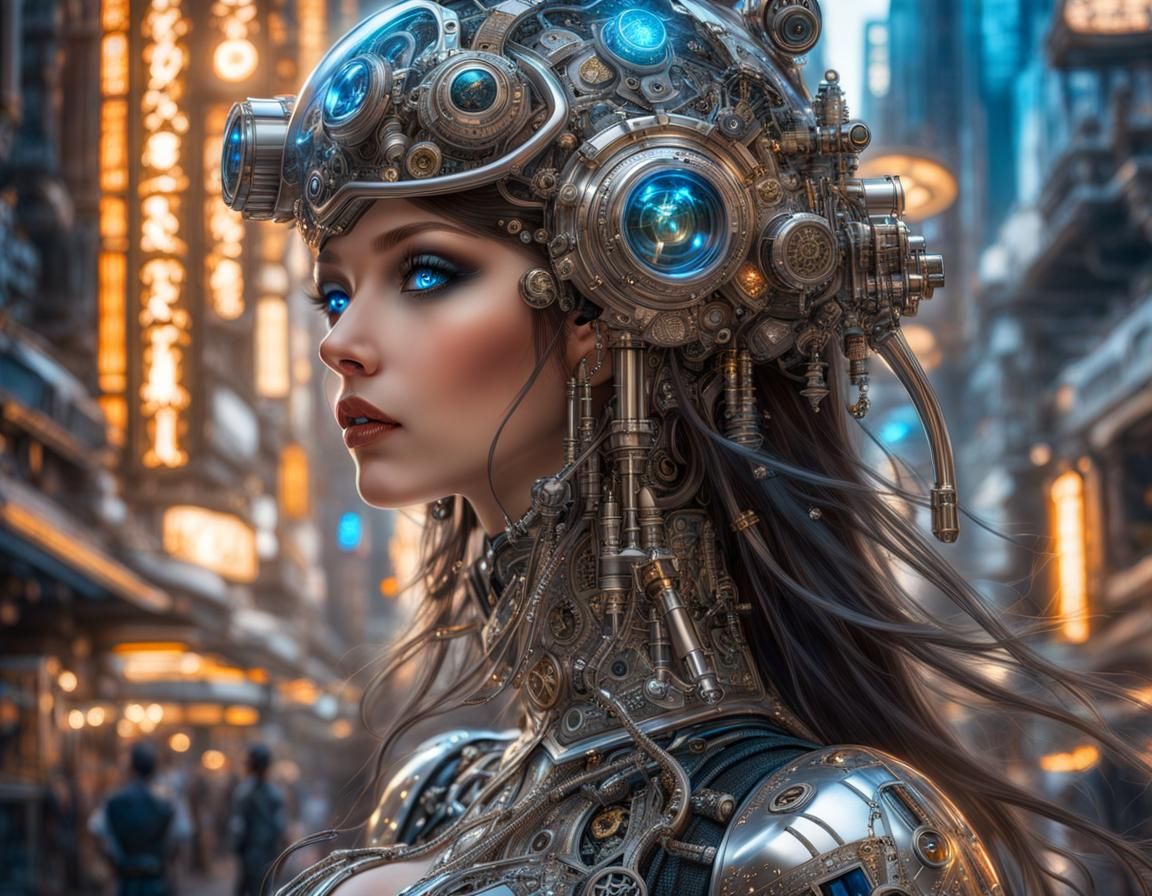 Bionic Steampunk Cyborg - AI Generated Artwork - NightCafe Creator