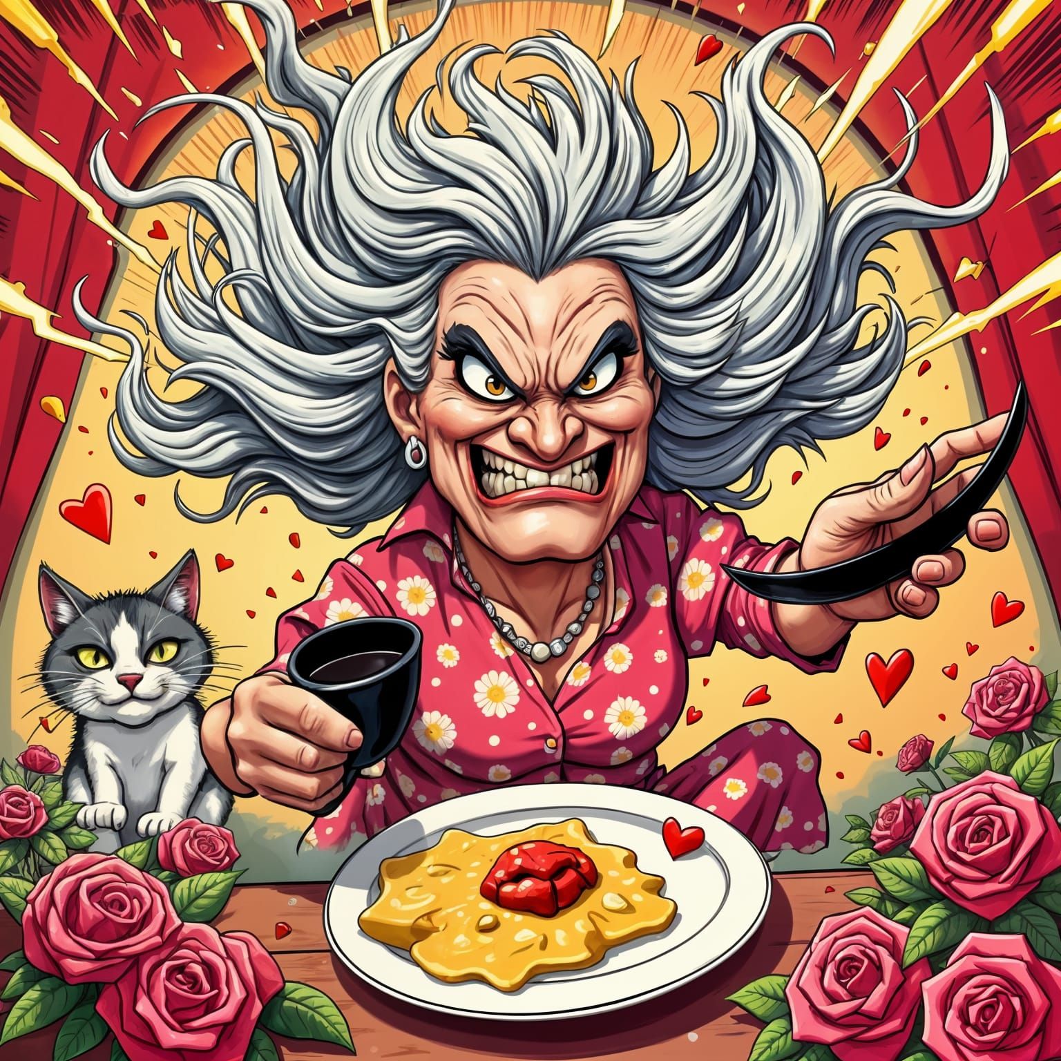 Angry Meemaw Meets Hobo-Stew 2 🧇🥓🥚👩🏻‍🦳😏🐱☢☣😲💖