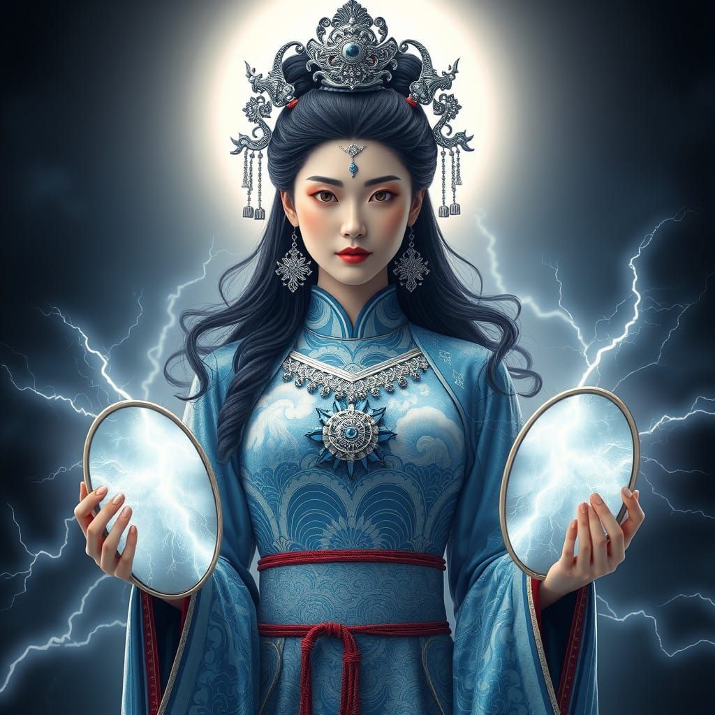 Dianmu 5 - Majestic Chinese Goddess Dianmu in Celestial Hanf...