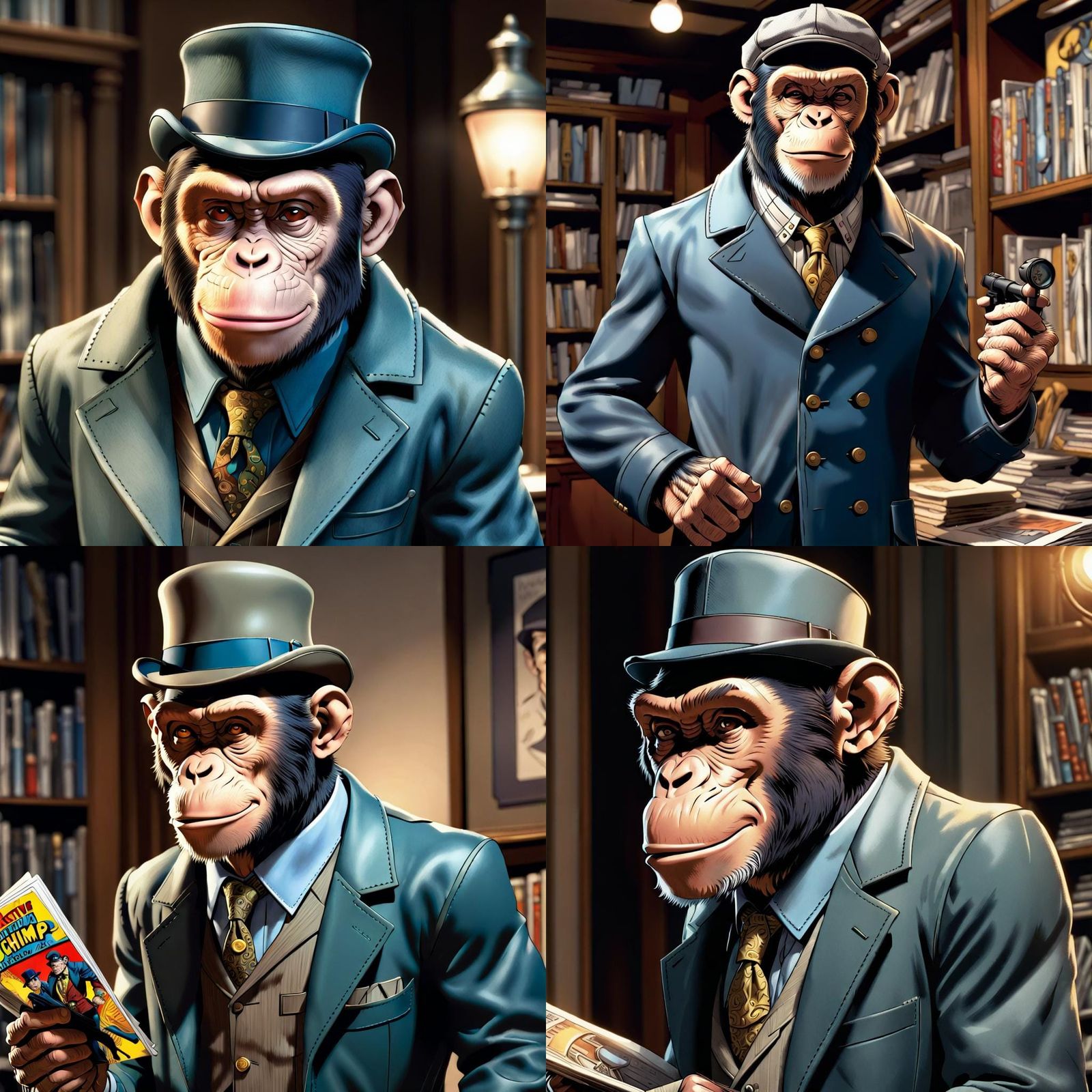 Detective Chimp - AI Generated Artwork - NightCafe Creator