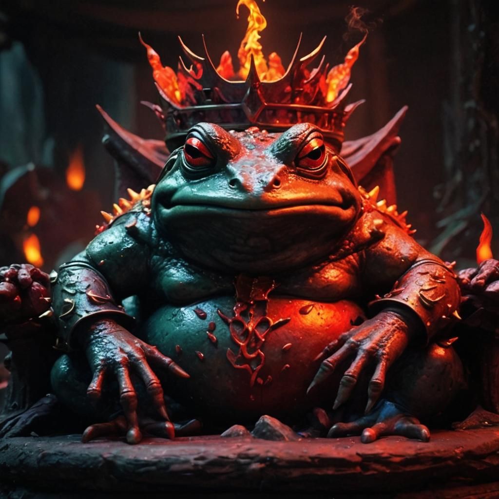 Evil Frog King - AI Generated Artwork - NightCafe Creator