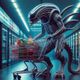 xenomorph, getting groceries - AI Generated Artwork - NightCafe Creator