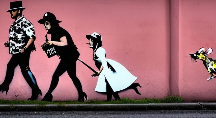 Banksy Inspo: Rat Crew - AI Generated Artwork - NightCafe Creator