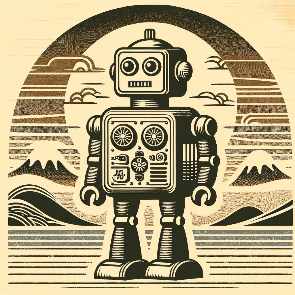 Retrobot from Japan - AI Generated Artwork - NightCafe Creator