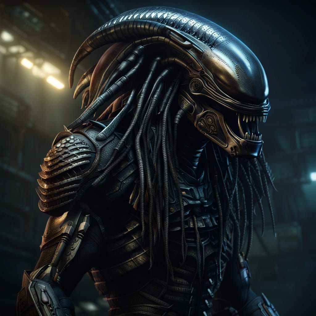 Alien vs. Predator - AI Generated Artwork - NightCafe Creator
