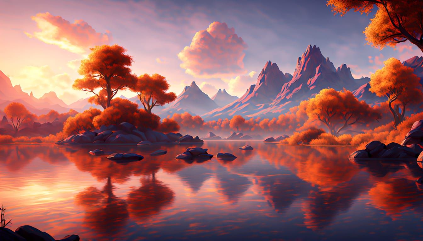 Automn Atmosphere - Autumn Serenity in Unreal Engine 5 Style