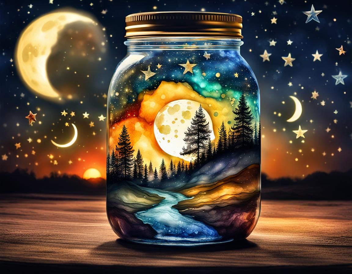 Life in a jar - AI Generated Artwork - NightCafe Creator