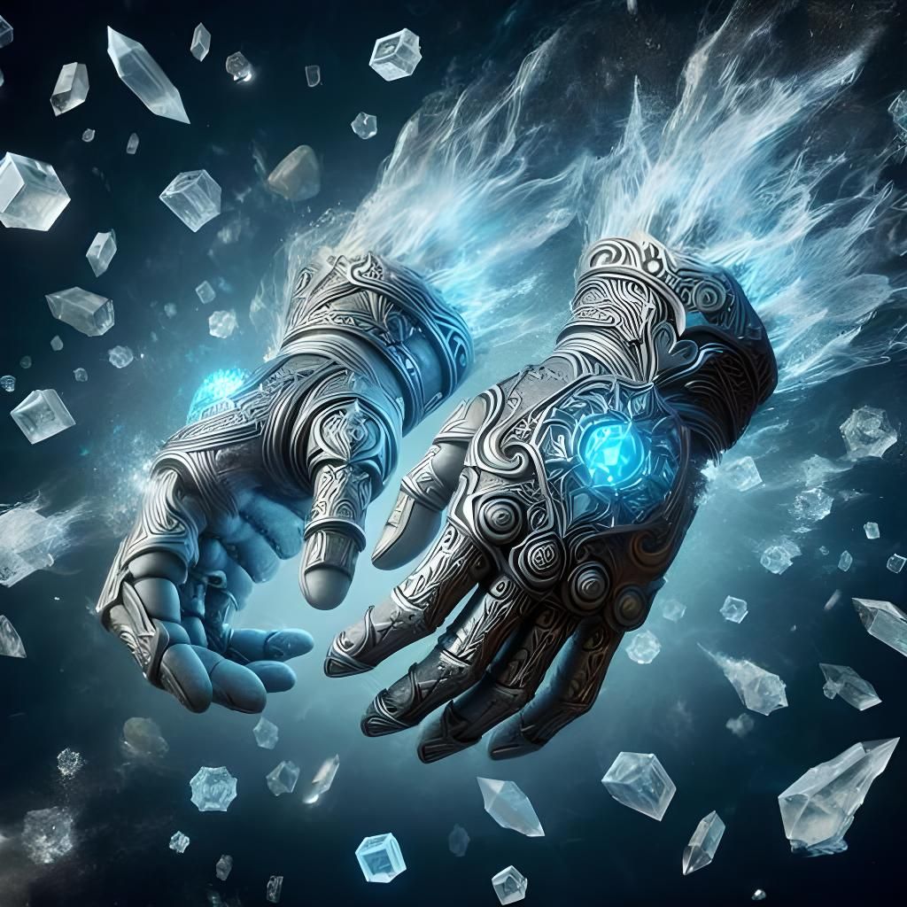 Isotopic Ice Gauntlets 3D Game - AI Generated Artwork - NightCafe Creator