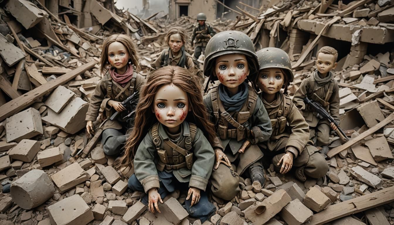 Children of War A poem They play in the rubble of their homes, making ...