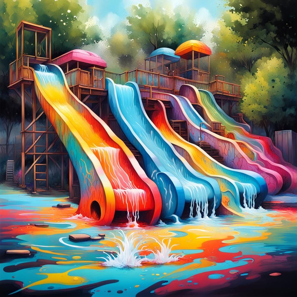 (PWS) - Painted Water Slides - AI Generated Artwork - NightCafe Creator