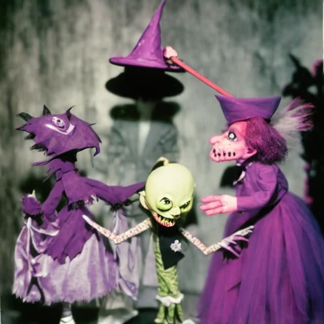 Raggedy Witching Puppet Scene - AI Generated Artwork - NightCafe Creator