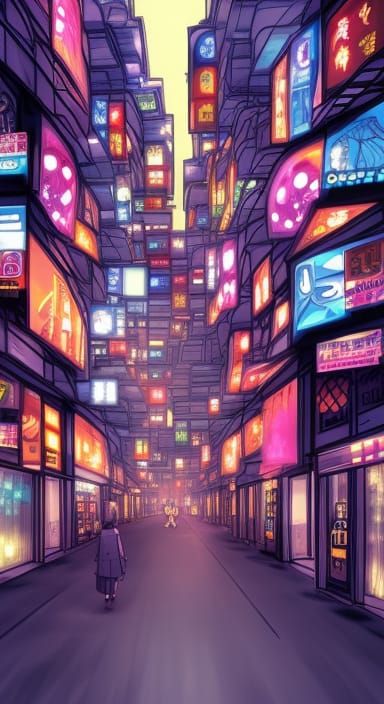 Empty Night Street - AI Generated Artwork - NightCafe Creator