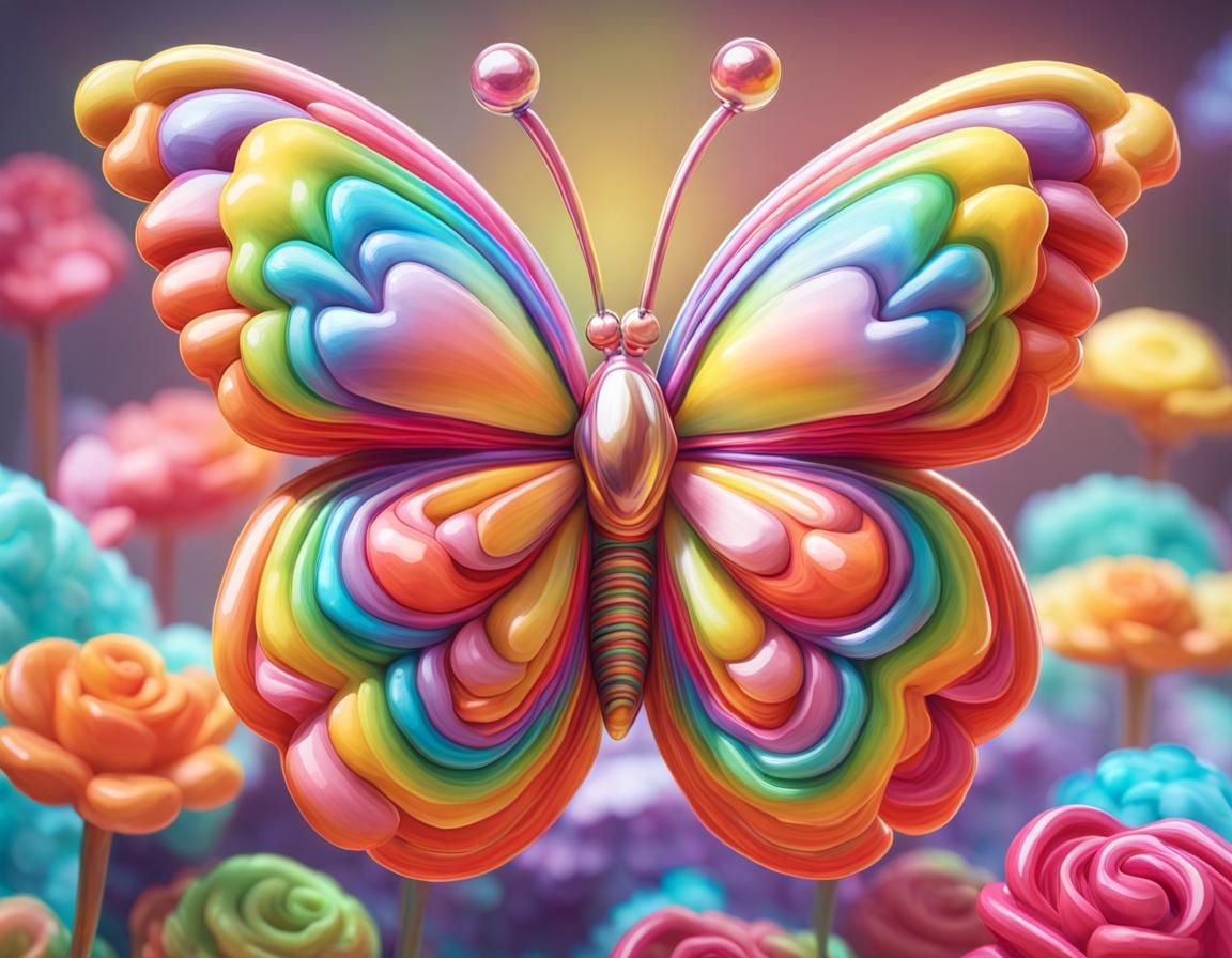 Candy Butterfly - AI Generated Artwork - NightCafe Creator