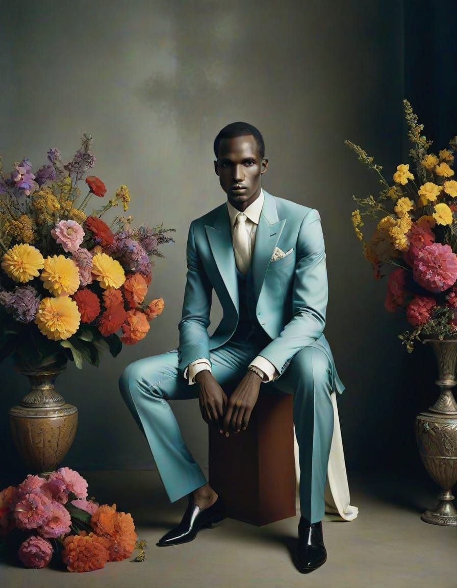 Still Life: Nubian Model - Chiseled Nubian Male Model in Hau...