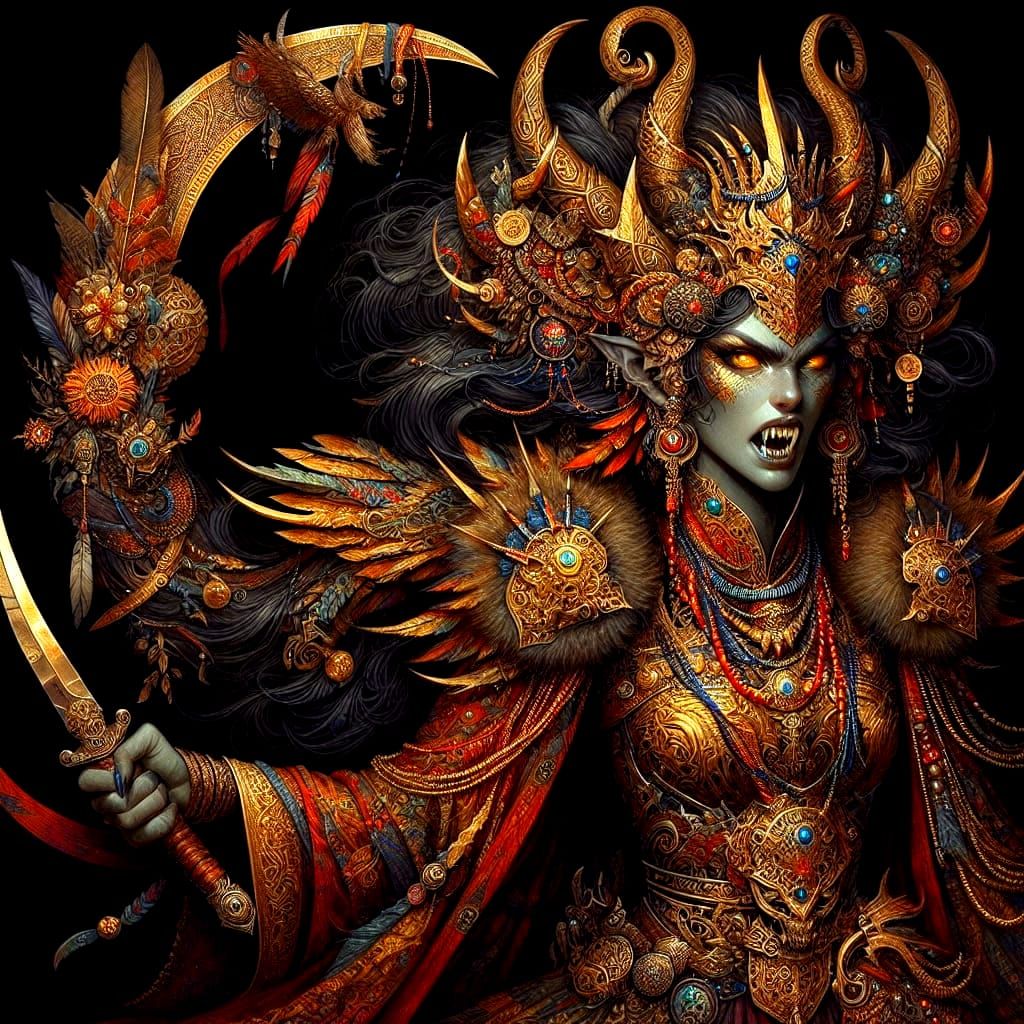 Shriela, Drow Matron of Pain - Mystical Celtic Goddess of Pa...