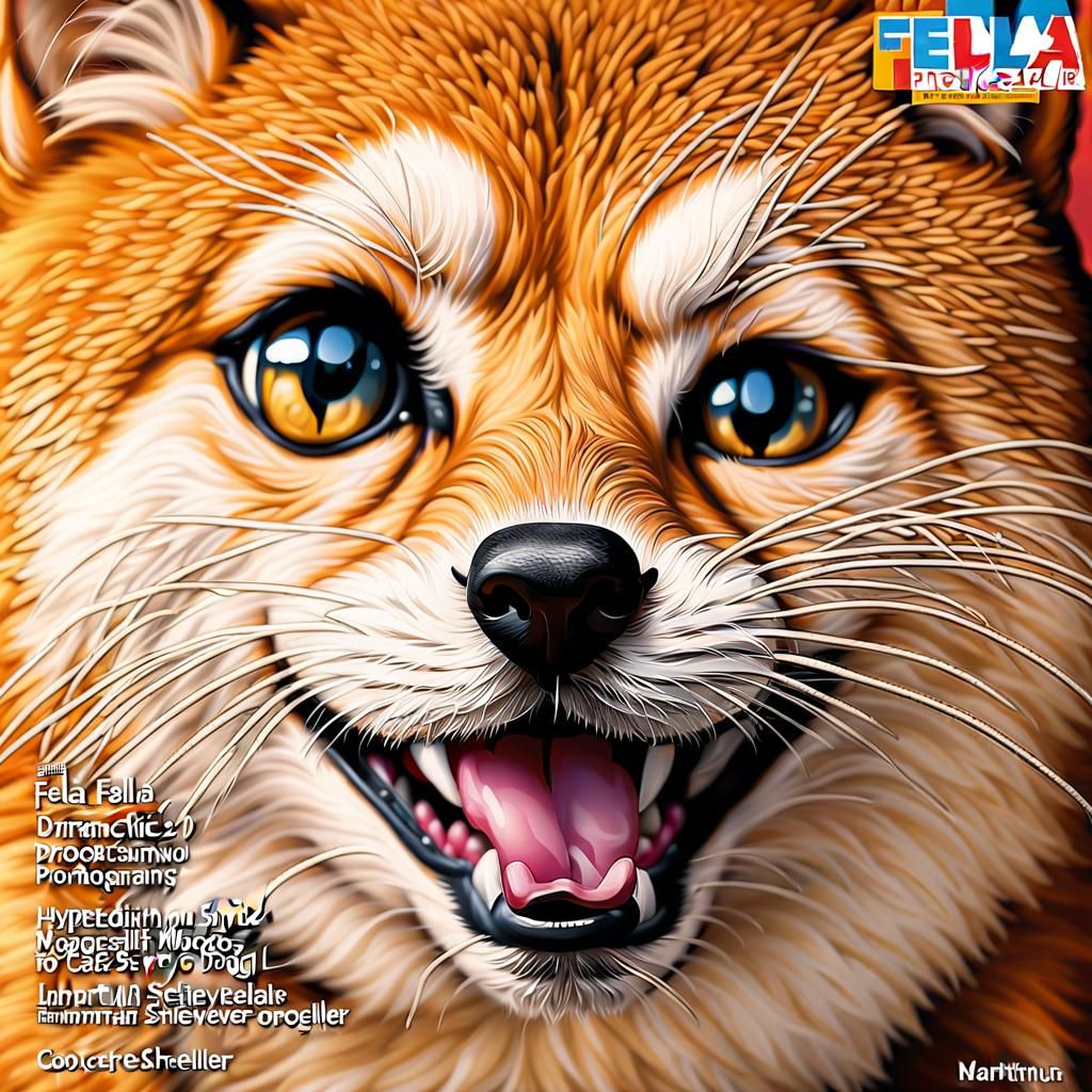 ("FELLA" text:13) Magazine Cover, shiba inu dog - AI Generated Artwork ...