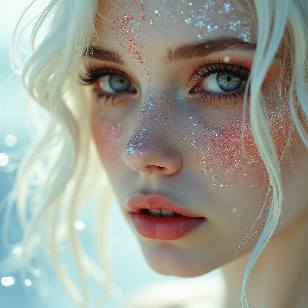 Mystical fantasy beautiful Carne Griffiths Royo white, “square ...