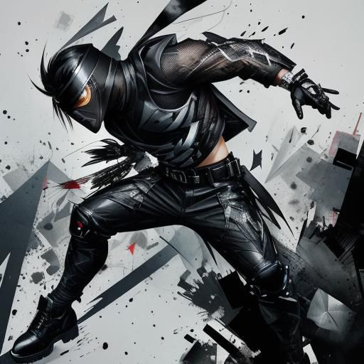 Back ninja sketch - AI Generated Artwork - NightCafe Creator