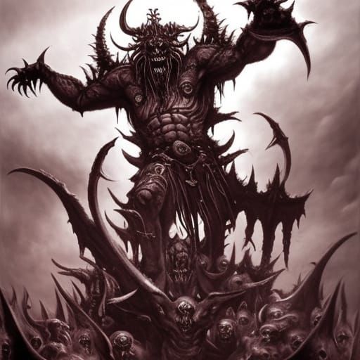 Daemonic horde artwork, daemon artwork, epic artwork of Daemon army ...