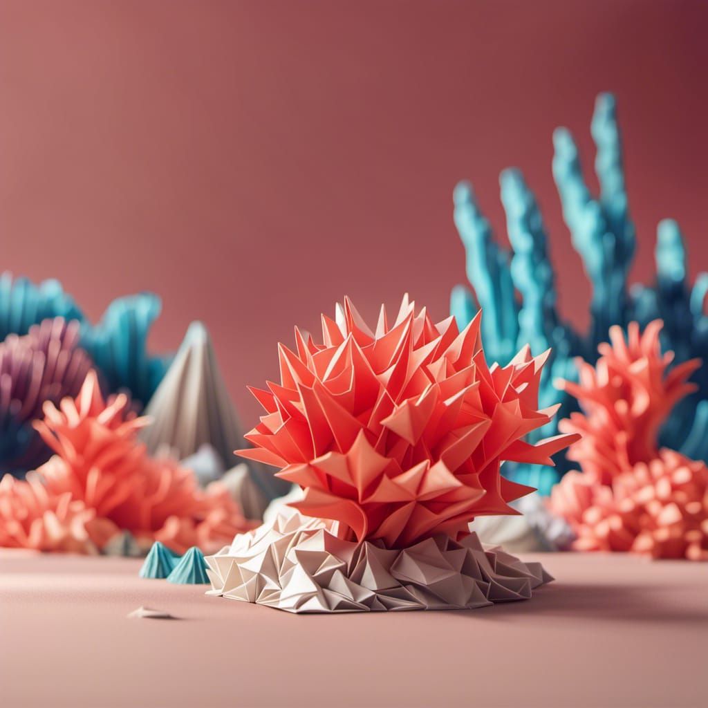 origami coral reef - Origami Coral Reef Masterpiece in Paper...