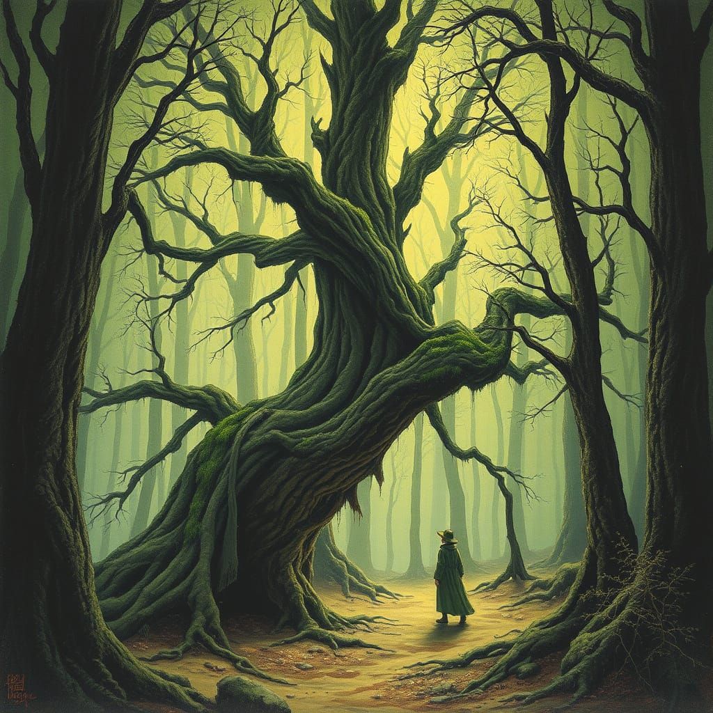 "eldritch forest" by dore burton - Ethereal Forest in a Drea...