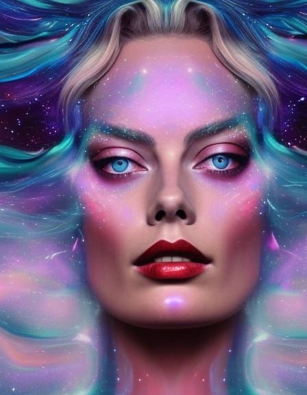 Ethereal Space Queen - Margot Robbie - AI Generated Artwork - NightCafe ...