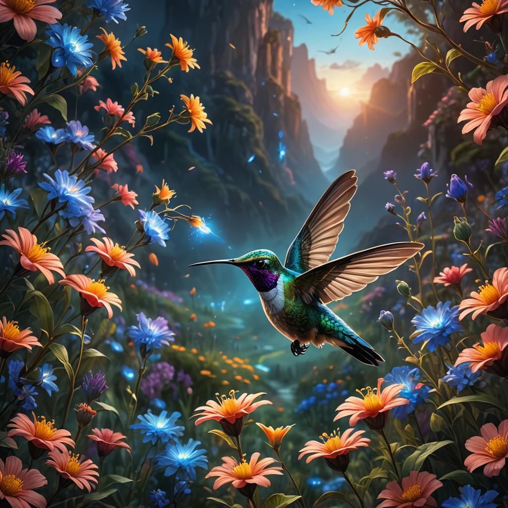 magic of the hummingbird - AI Generated Artwork - NightCafe Creator