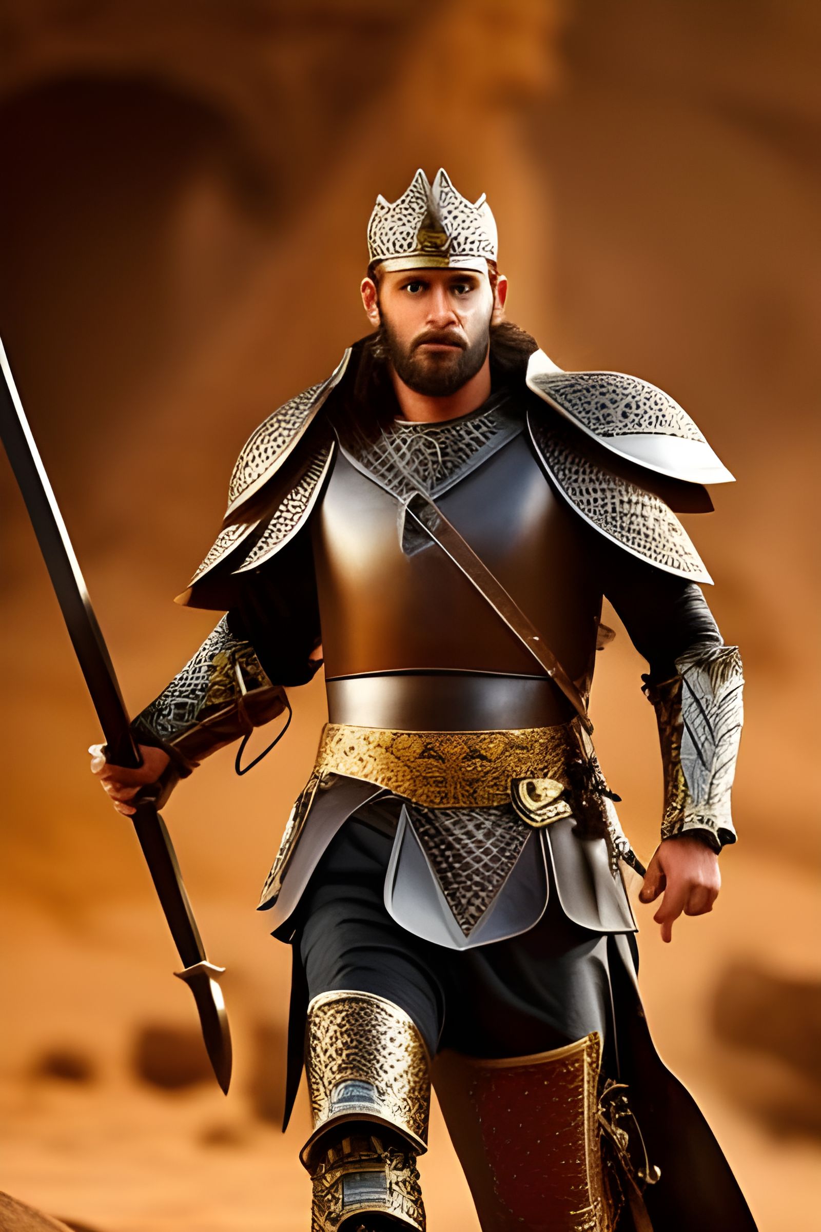 King Arthur wearing his crown - AI Generated Artwork - NightCafe Creator