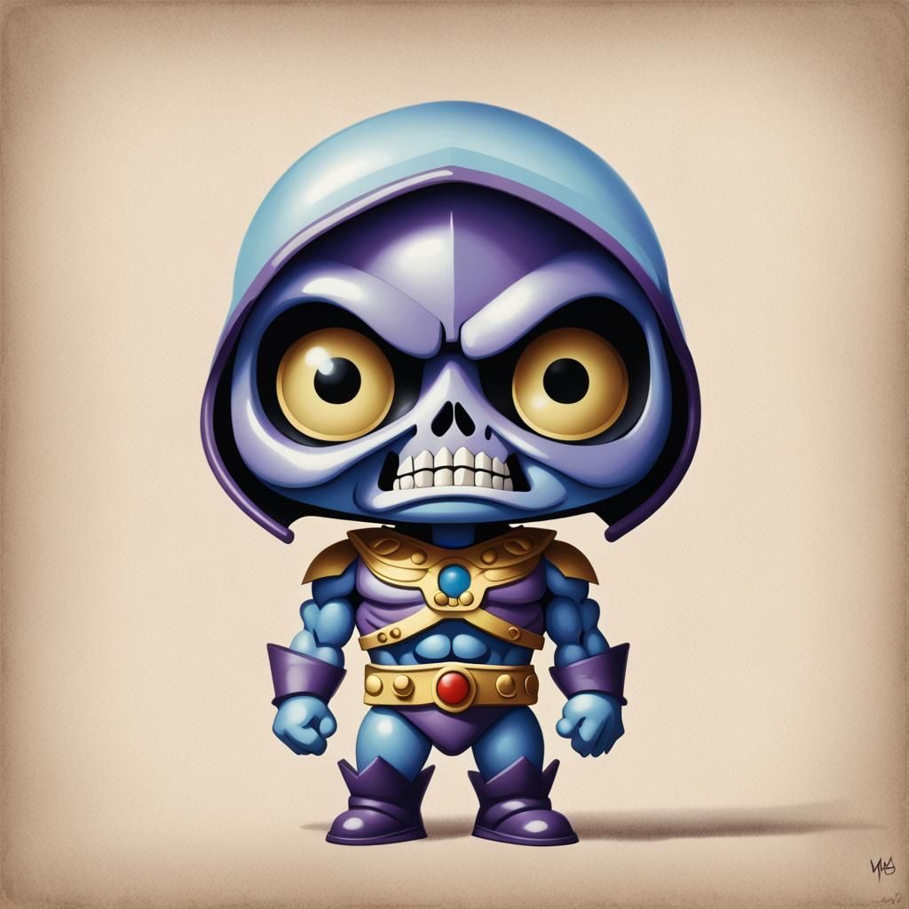Skeletor illustration by Yoshitomo Nara, Masters of the Universe, MOTU ...