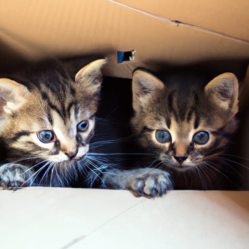 Kittens In A Box - AI Generated Artwork - NightCafe Creator
