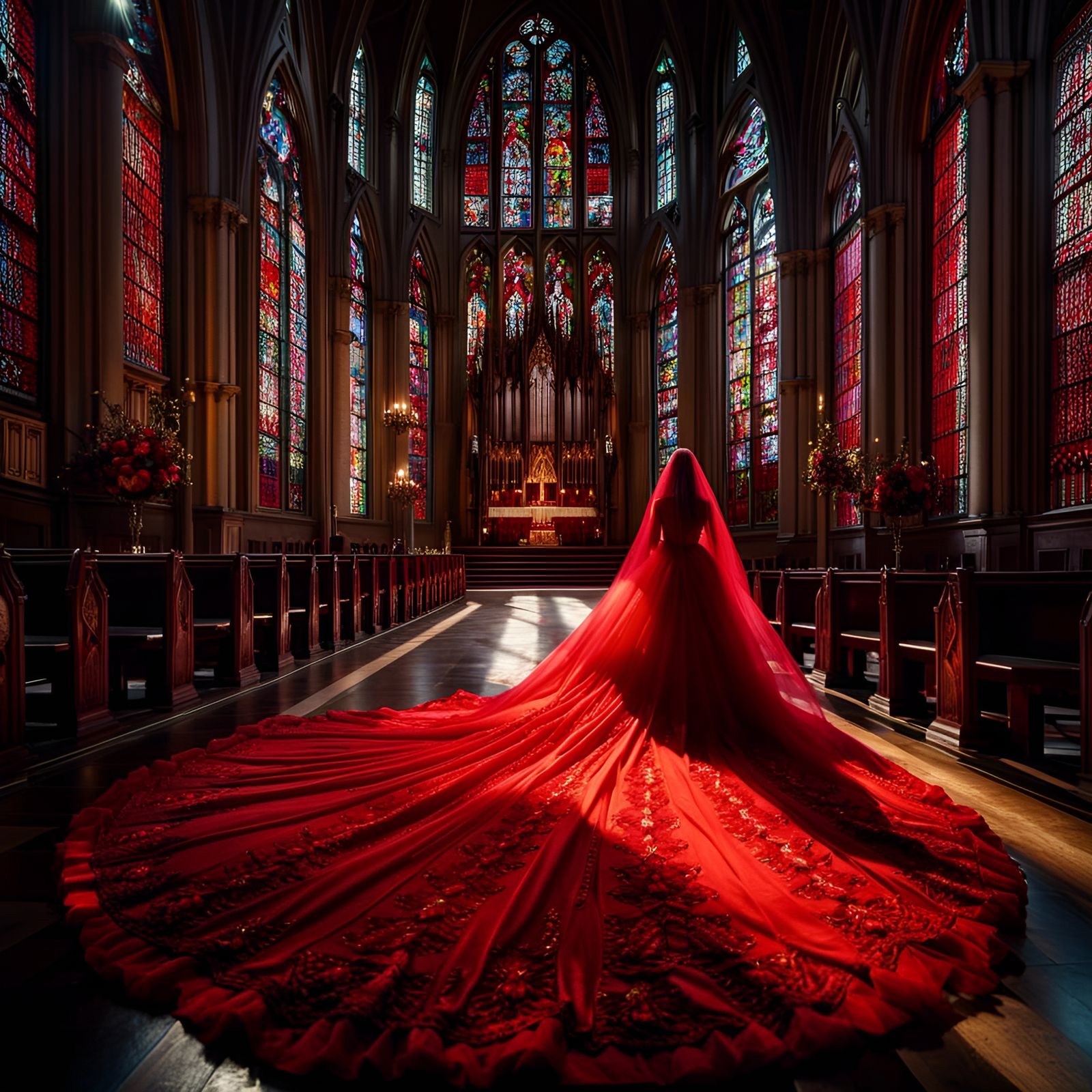 Bloody Bride - AI Generated Artwork - NightCafe Creator