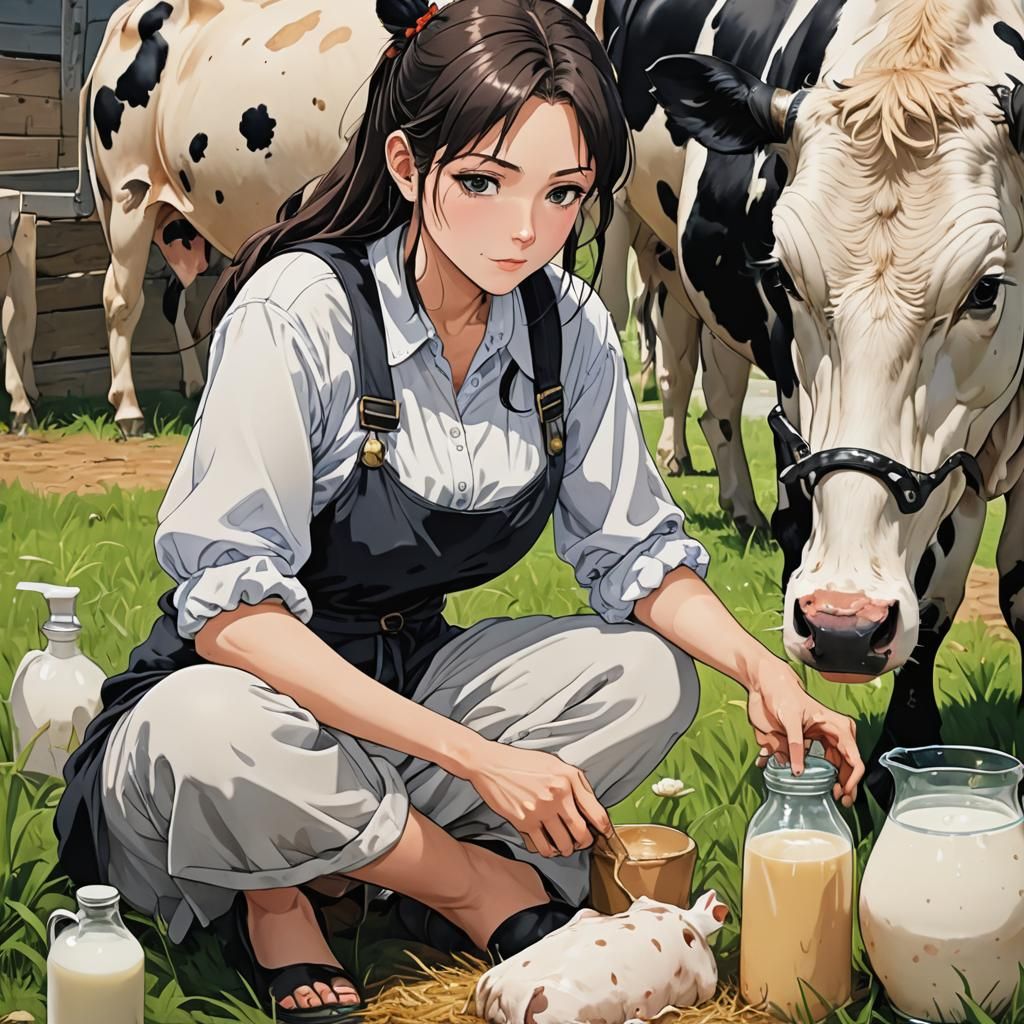 The Milkmaid - AI Generated Artwork - NightCafe Creator