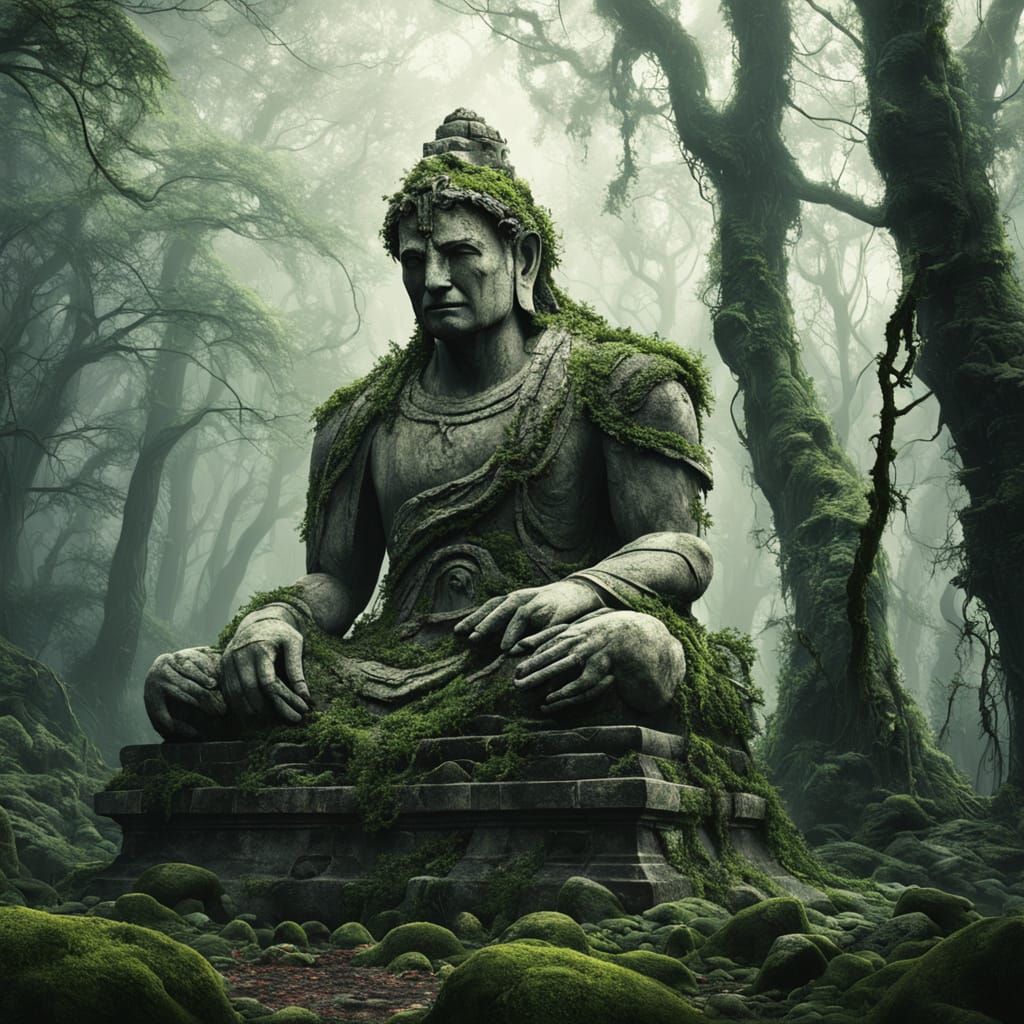 Reclaimed by nature - Ethereal Forest Statue Reborn