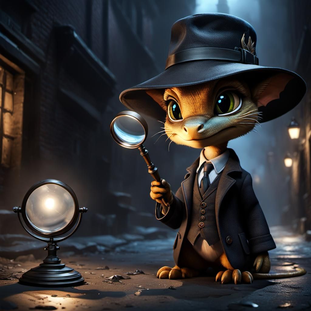 dragon woman detective dark alley in new york - AI Generated Artwork ...