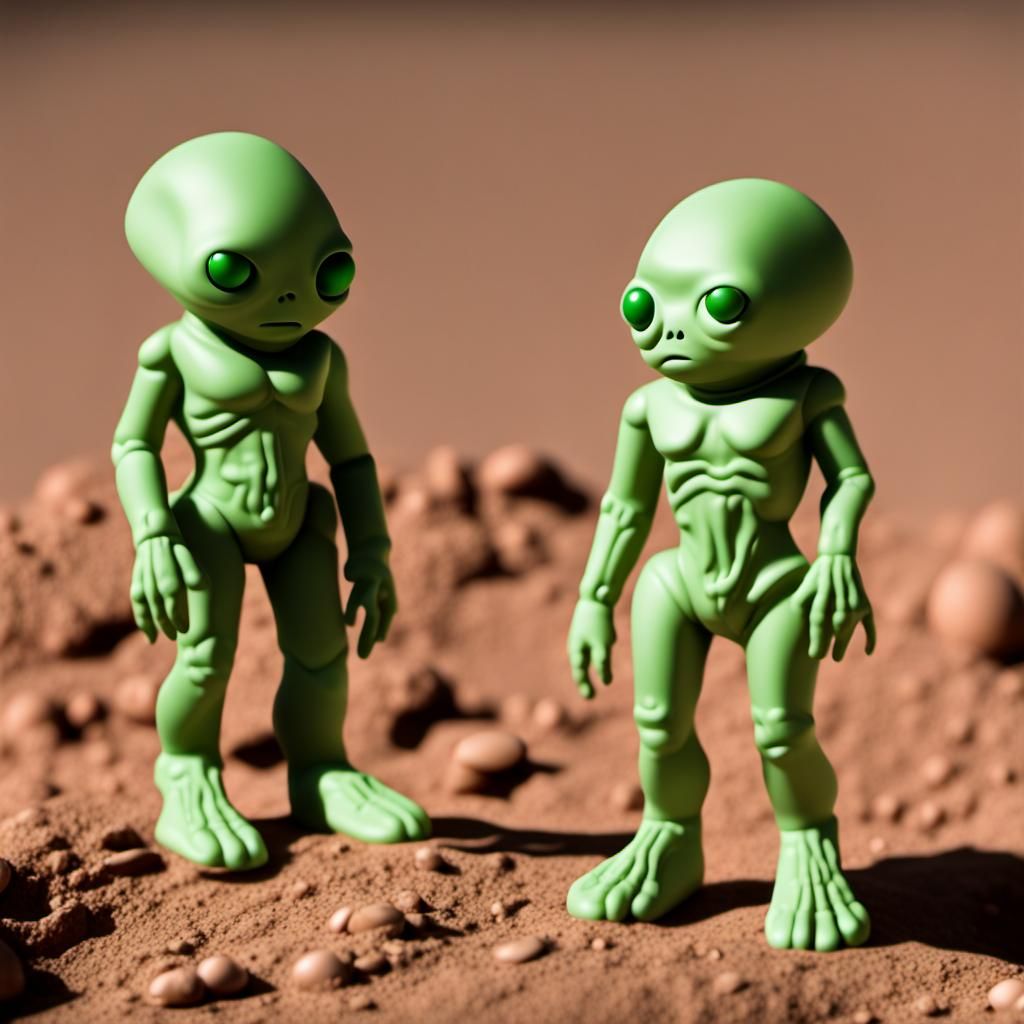 little green men from mars, anatomically correct - AI Generated Artwork ...