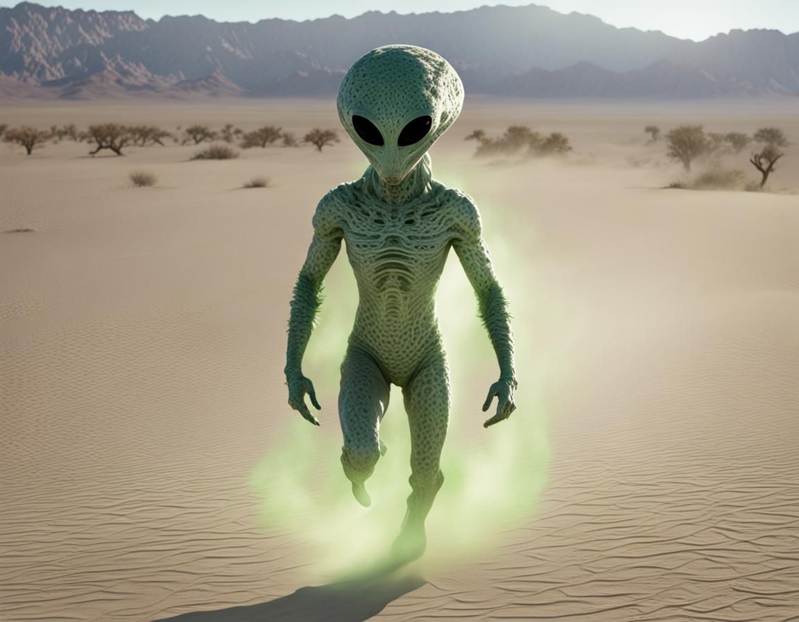 Little Green Man - AI Generated Artwork - NightCafe Creator