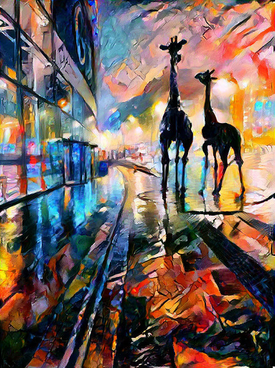 Mr & Mrs G. Raffe......walking the Streets Kandinsky Misty Moods - AI ...