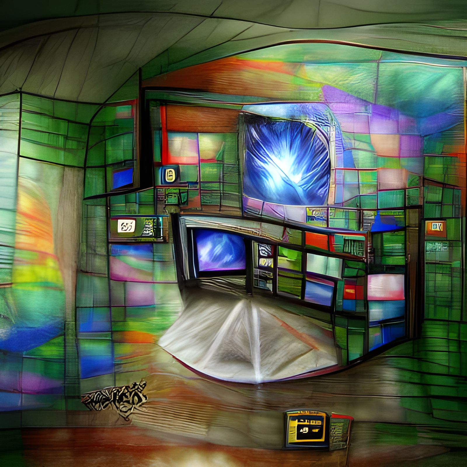 Television TV Screen Digital Technology That Opens A Portal To The ...