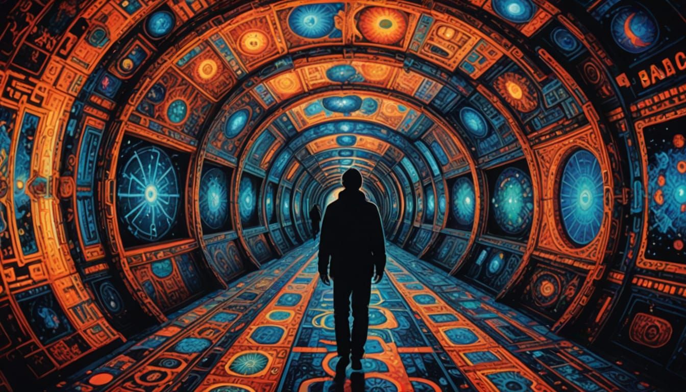 Psychedelic Vortex: A Surreal Descent into the Dep... - AI Art
