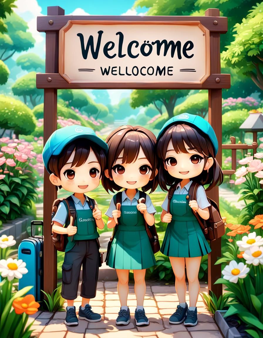 "Welcome to Chibi World"- Chibi Boy and Girl work as Tourist Guide - AI ...