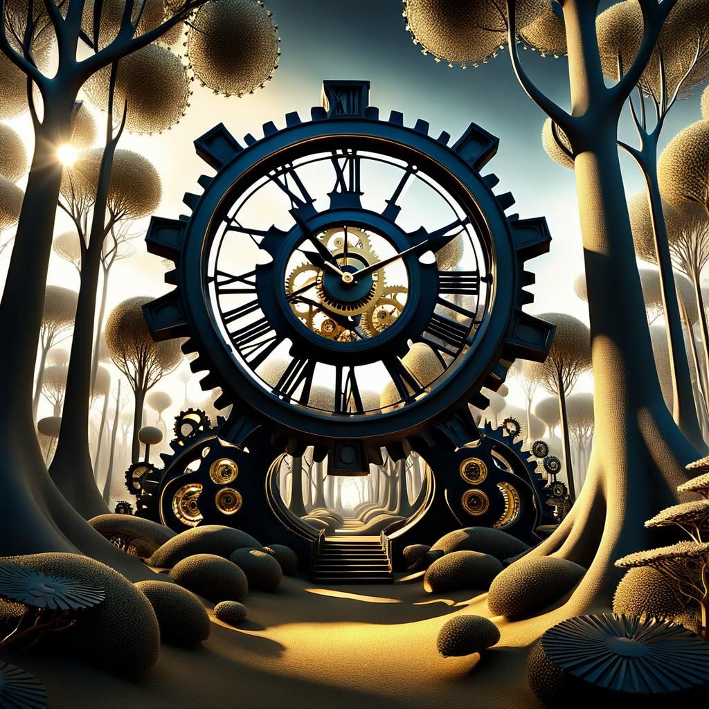 clockwork forest portal - AI Generated Artwork - NightCafe Creator