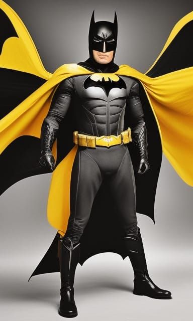 Yellow-Caped Batman - AI Generated Artwork - NightCafe Creator
