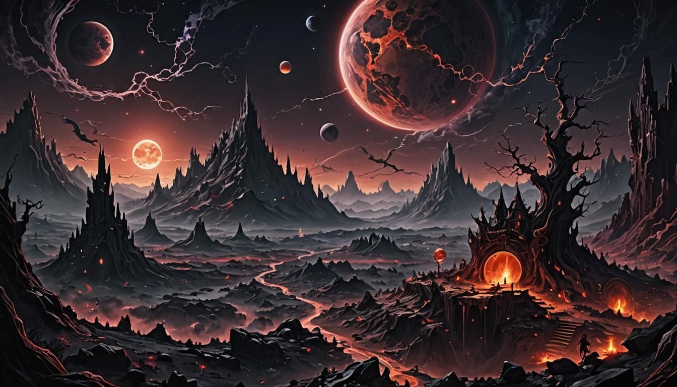 Synthdoom Planetary Hellscape - AI Generated Artwork - NightCafe Creator