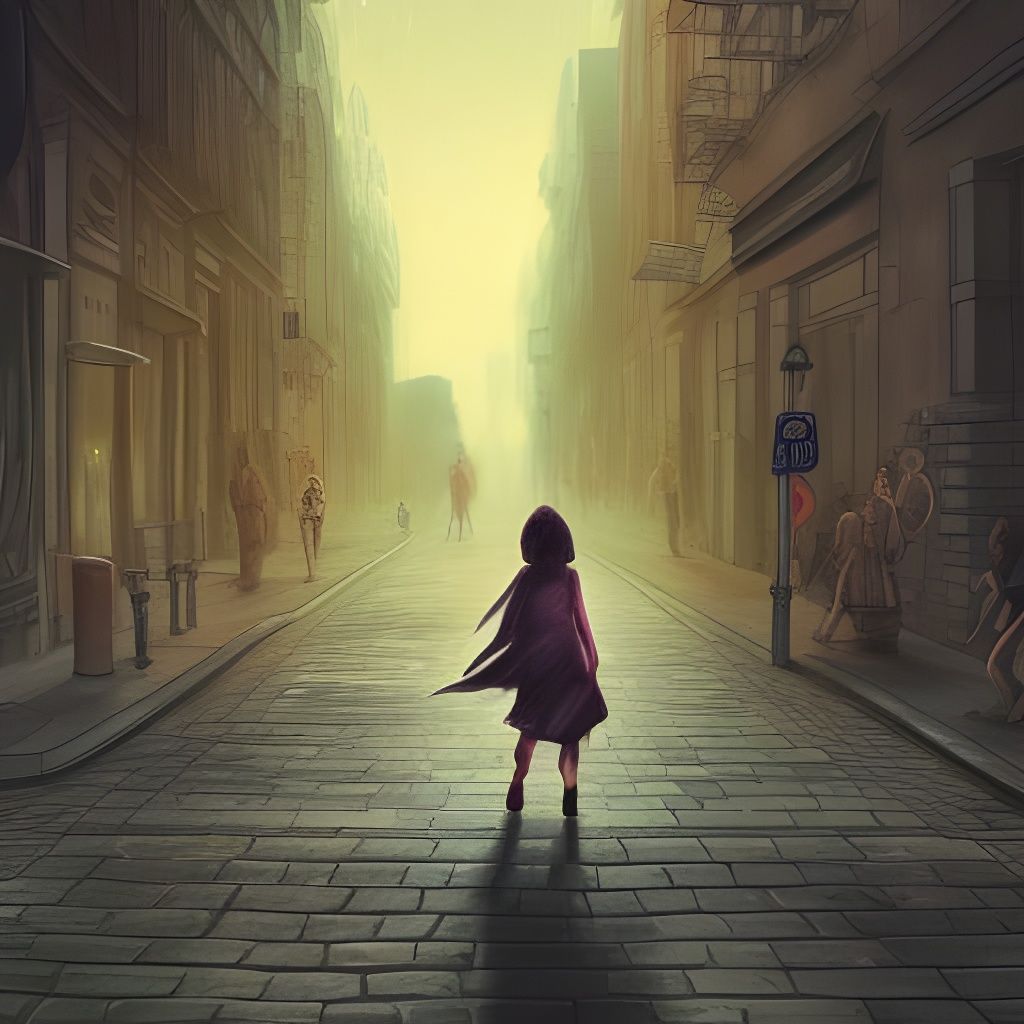 Girl walking on the street midnight. - AI Generated Artwork - NightCafe ...