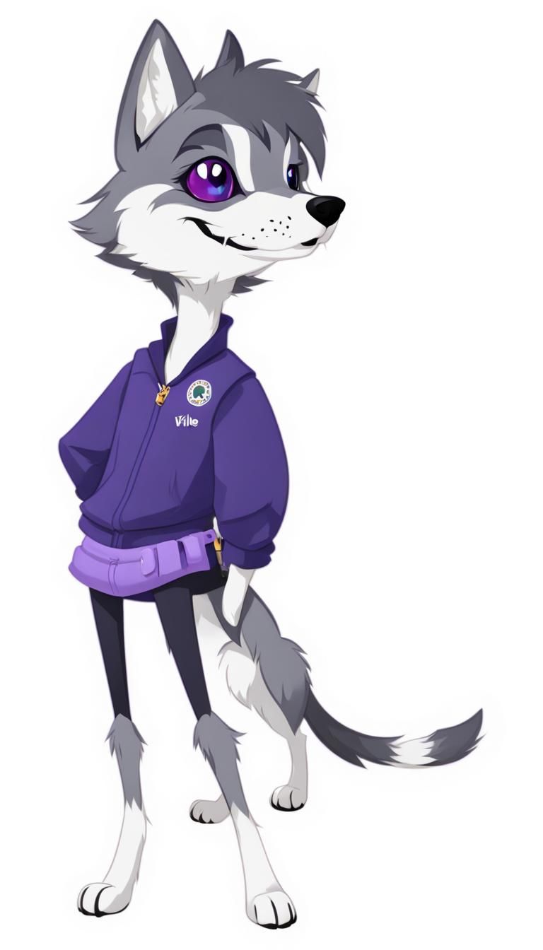 Violet the Wolf is a young female gray wolf with legs and was ...