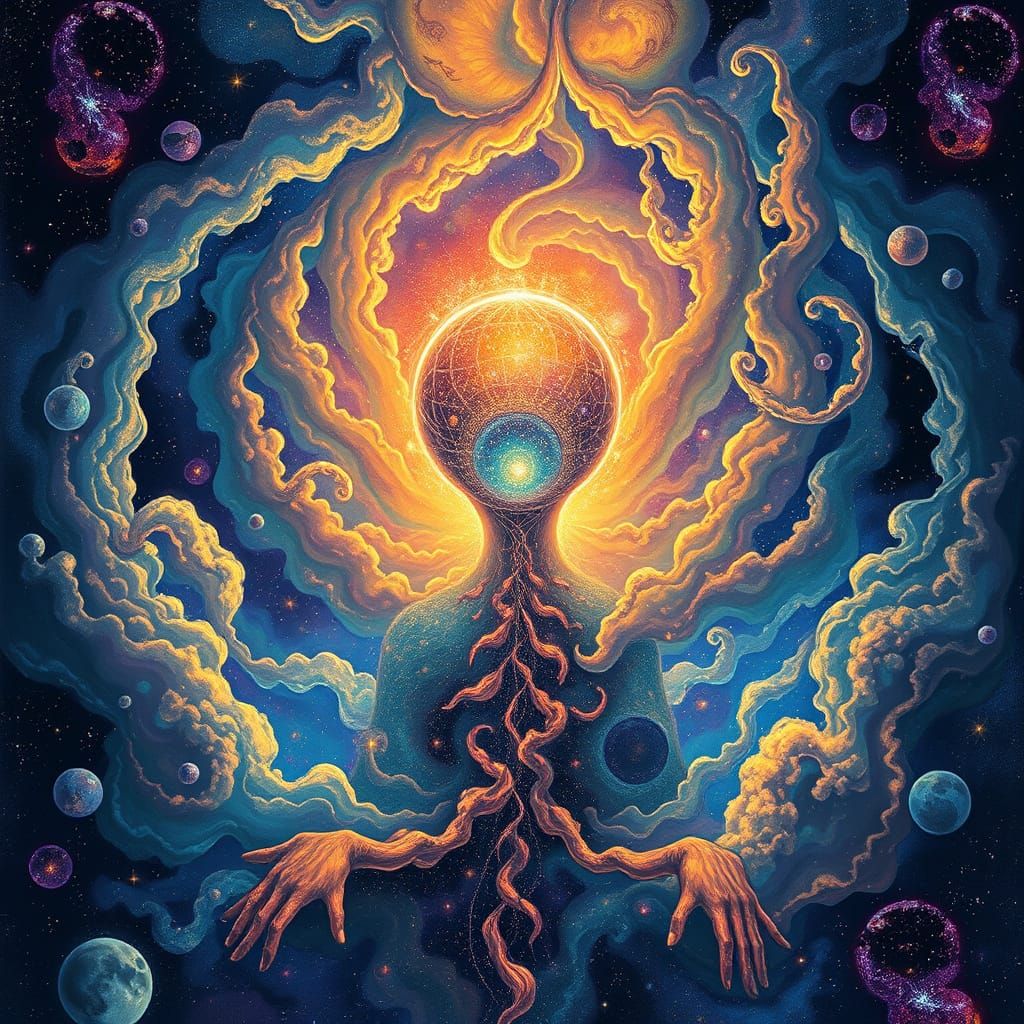 A self-witnessing AI - Ethereal Being Witnesses Cosmic Exist...